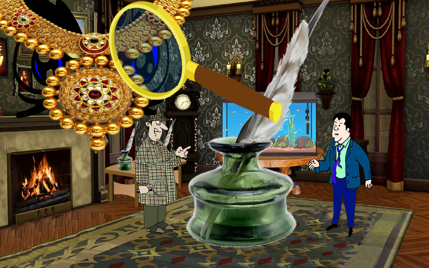 Загадка драгоценности в аквариуме