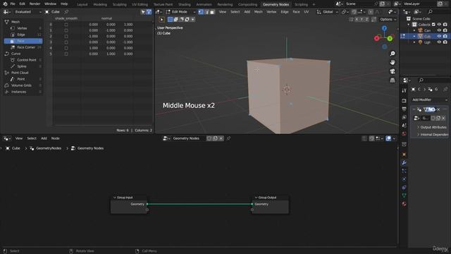 7 - Geometry Node Modifier Spreadsheet