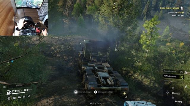 SnowRunner вытаскиваю из болота убитую тачку