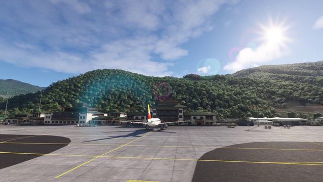 MSFS-2020. Аэропорт VQPR - Паро, Бутан. Посадка/Взлет на Дели.