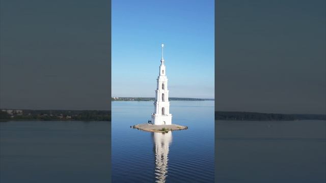 Колокольня на реке Волге #travel #drone