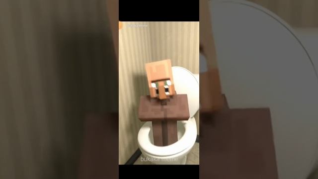 мем скибиди житель Майнкрафт