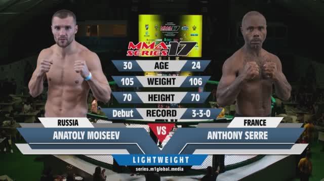 ММА Серия-17 | Анатолий Моисеев (Россия) - Энтони Серре (Франция)