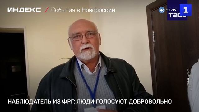 Наблюдатель из ФРГ: люди голосуют добровольно