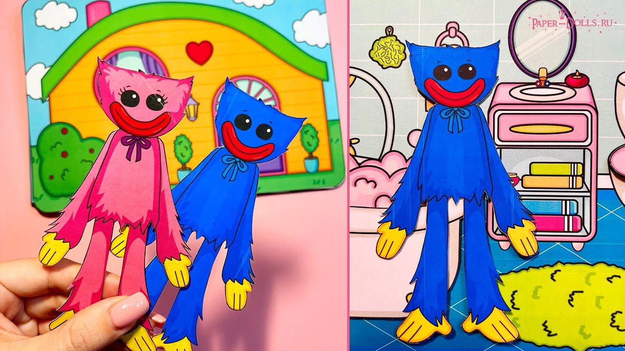 Бумажный домик Хагги Вагги и Кисси Мисси