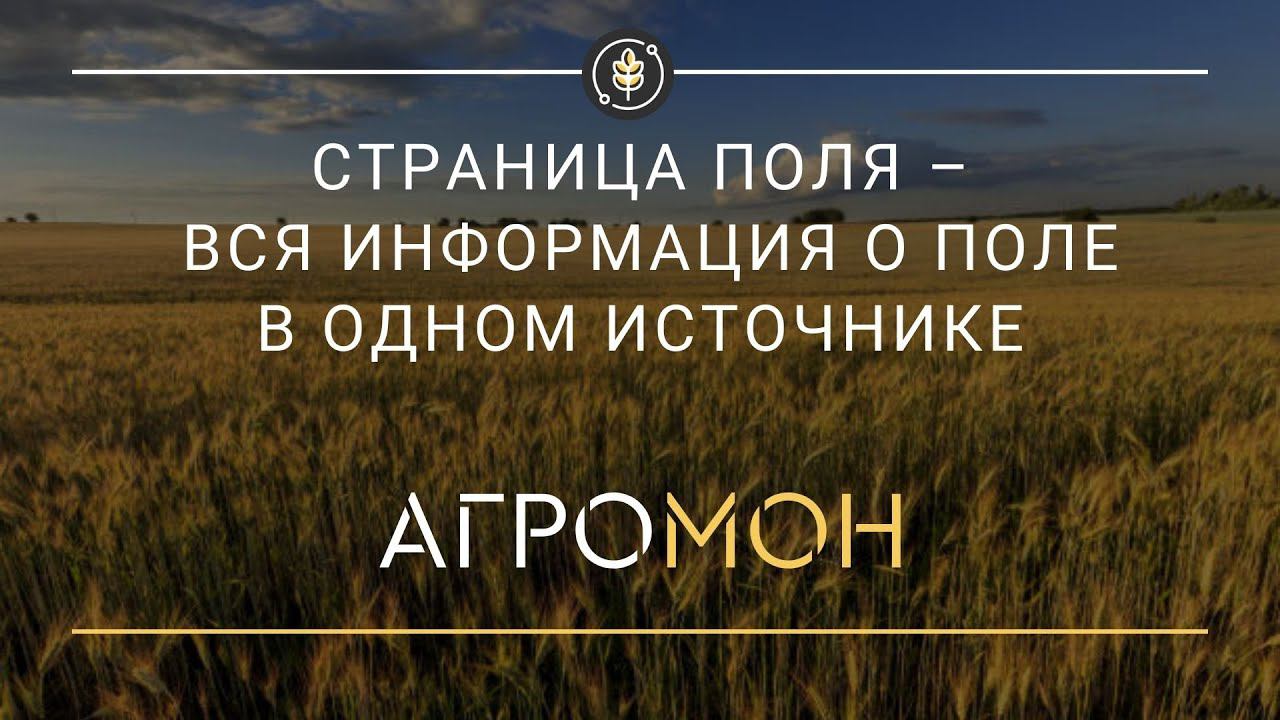 Страница поля