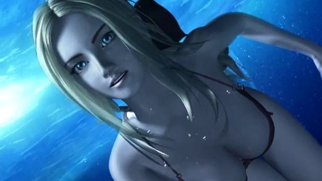 Купальщица в океане