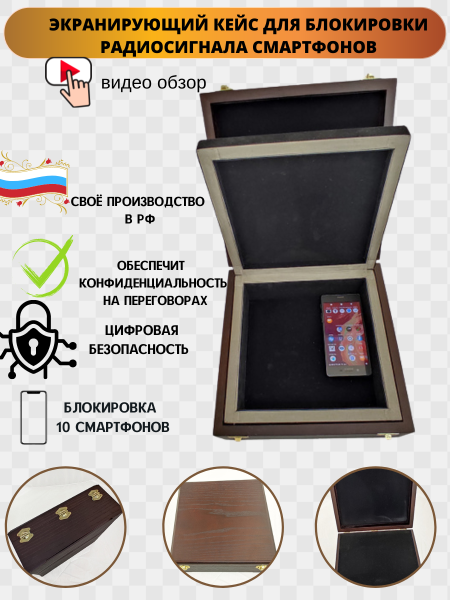 Экранирующий кейс, экранирующая шкатулка. Защита от сканеров и прослушки