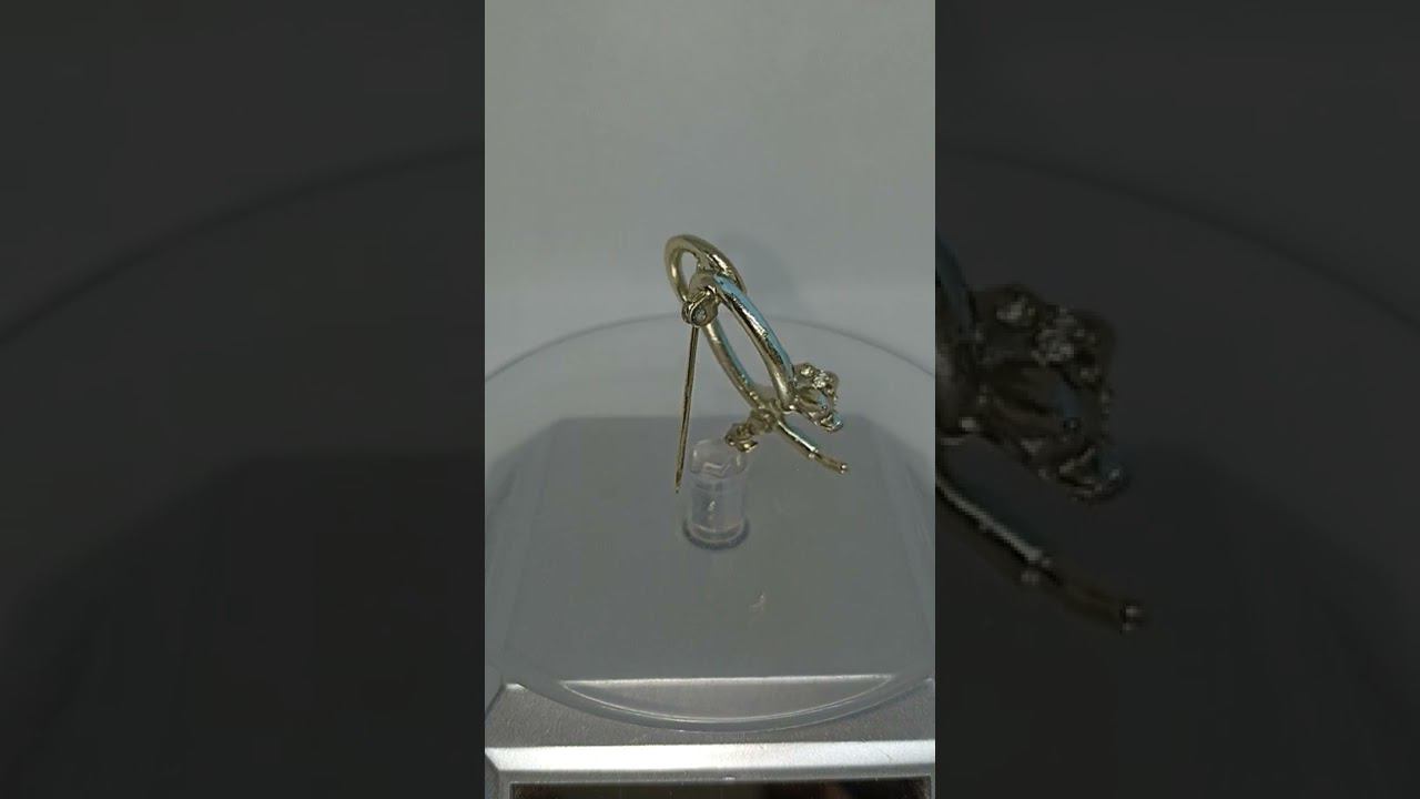 Чудесная мультяшная винтажная брошь Голубой кот, США ~1940гг