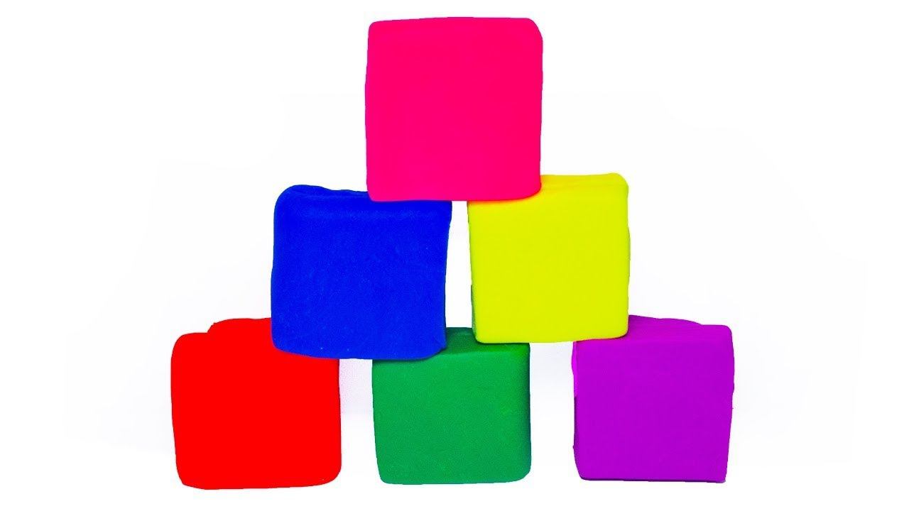 Разноцветные Кубики из Пластилина Плей До - Учить Цвета