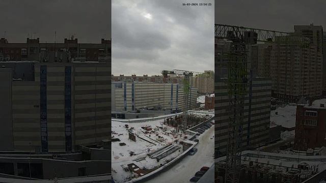 Таймлапс строительства GAGARIN CITY (Гагарин Сити) Новосибирск март 2024