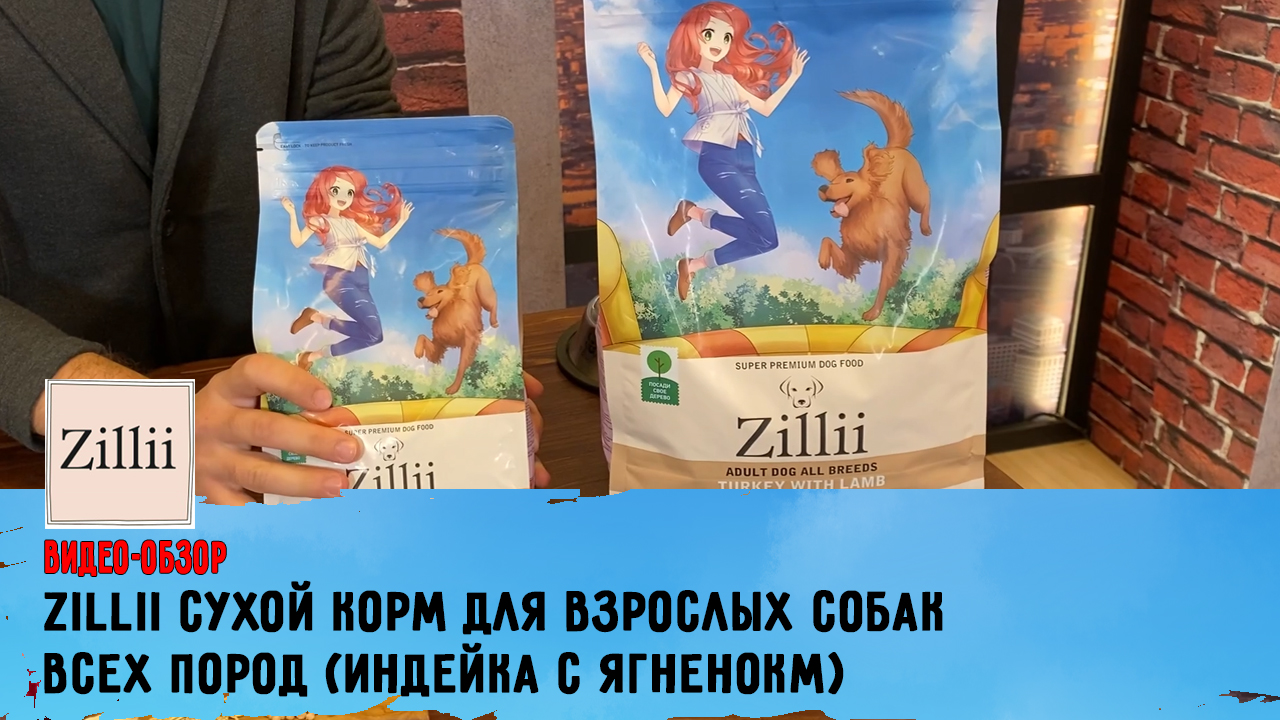 Обзор ZILLII сухой корм для взрослых собак всех пород (индейка с ягненокм)