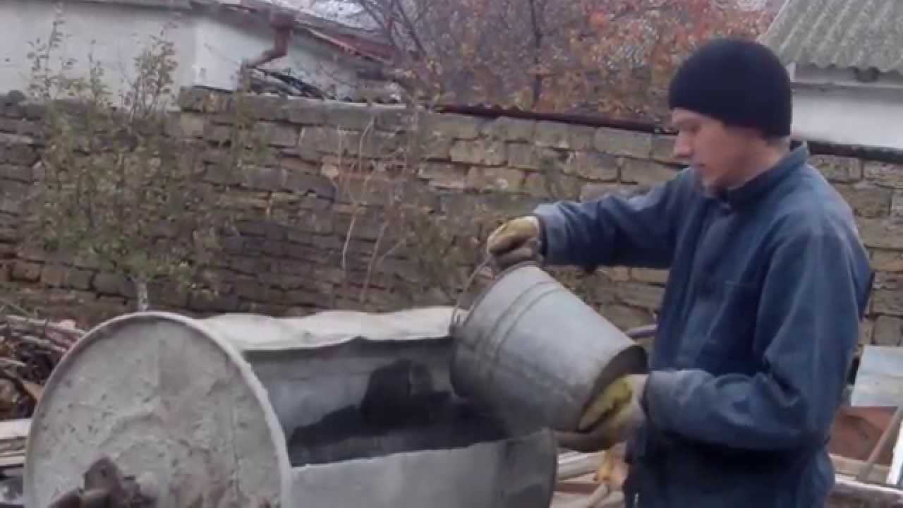 Бетономешалка с ручным приводом