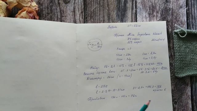 Расчёт беретов. Математика и вязание. Как связать берет.