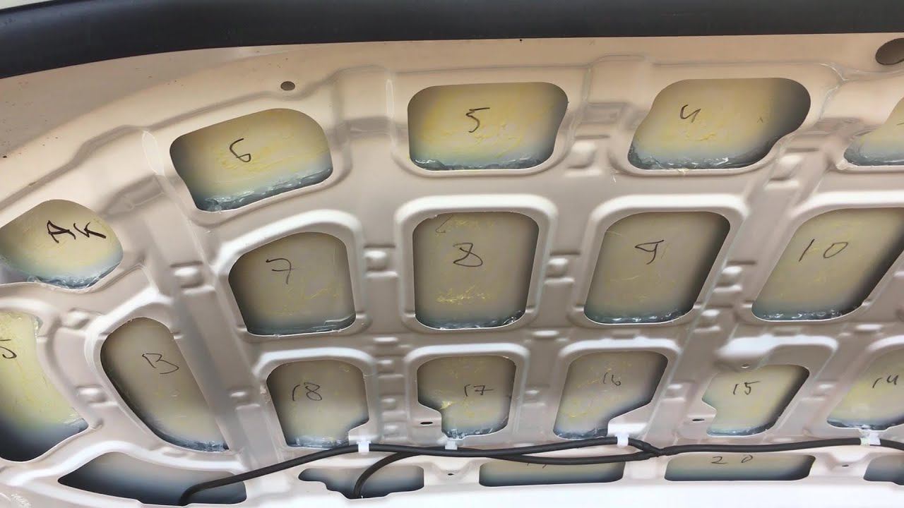 Виброизоляция капота Тойота Камри 70. Производство работ.