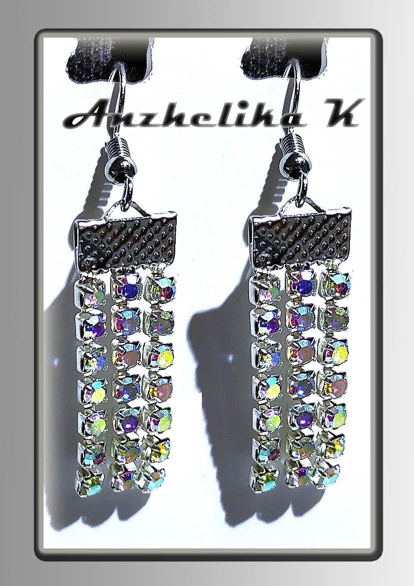 Серьги из стразовой цепочки / Без клея и шитья! / Мастер класс