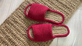 Домашние вязаные тапочки_5 урок. Обвязка стельки. Как привязать верх к подошве