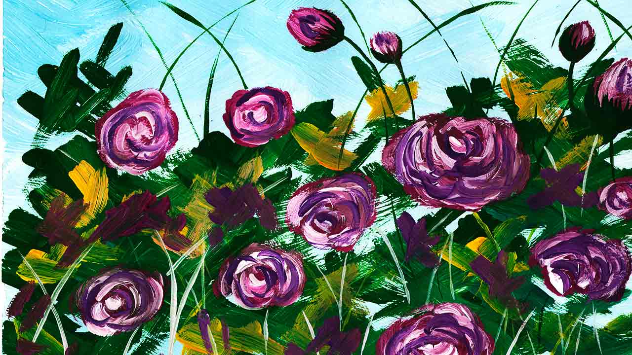 Как нарисовать розы легко. Рисуем цветы.