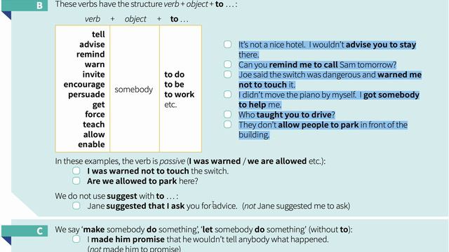 55. Infinitives with objects