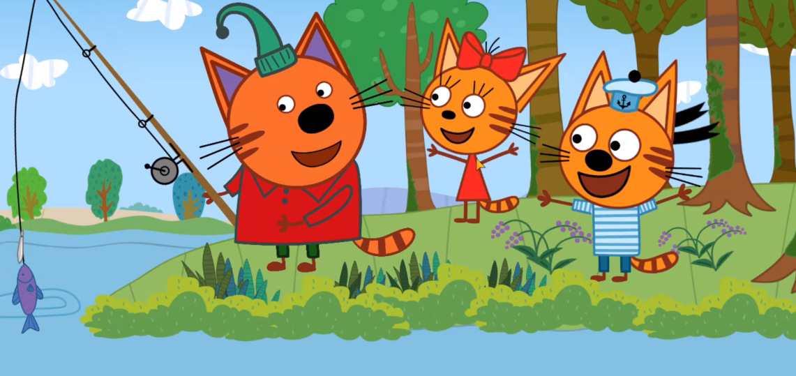 Три кота 8 увлекательная раскраска с анимациями!