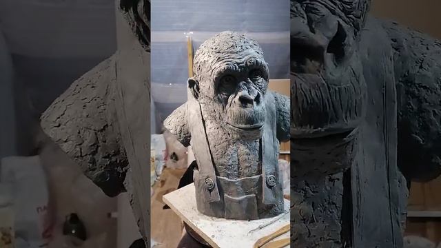 Авторская анималистическая скульптура "Бинго Бонго". Модель в пластилине.