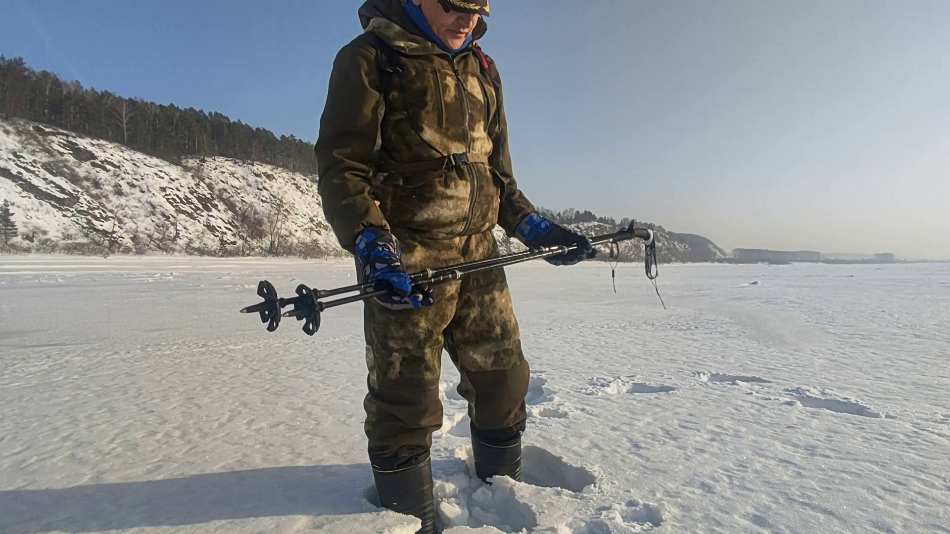 Палки треккинговые зимой на лыжах. Модернизация_часть 2 из 2