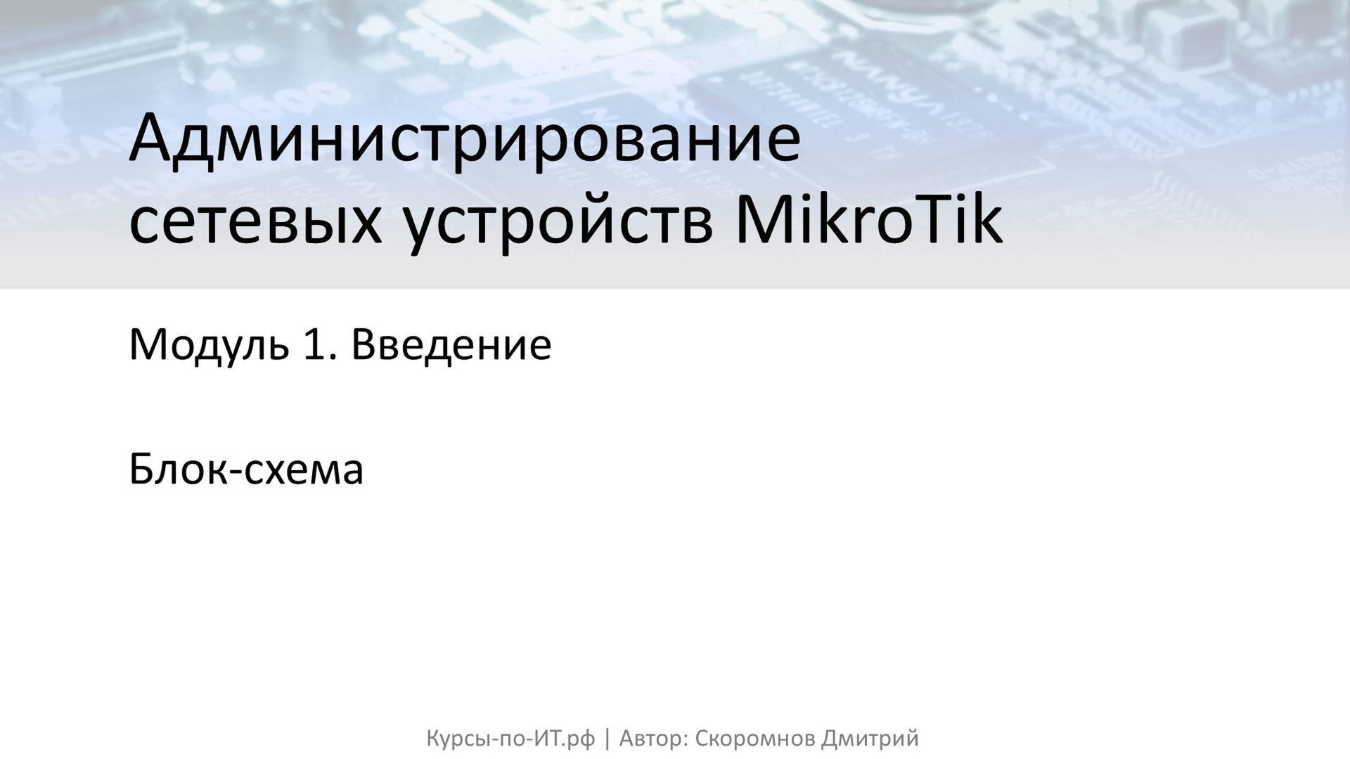 ✅ Настройка MikroTik. Блок-схема аппаратной части