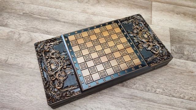 Нарды Герб РФ с шахматной доской