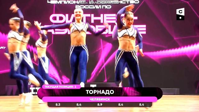Группа Торнадо г. Челябинск. Аэробика 14-16 лет. Финал и награждение. Канал Спортивный. 09.04.24