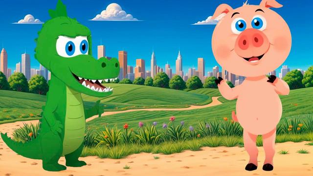 Крокодильчик и Свинюшка друзья | Что же они будут делать? | Мультики и песенки для детей