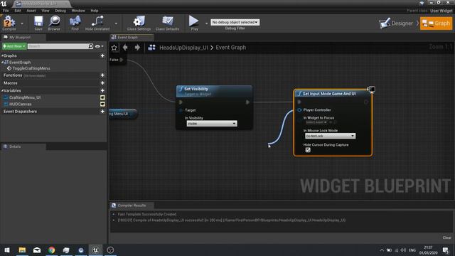 [UE4] - Crafting System Pt.4 - Toggle UI