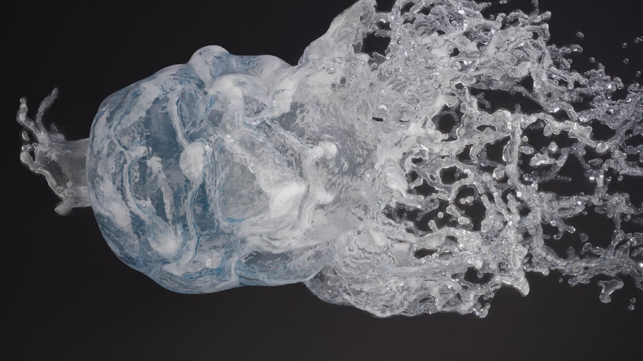 Шарик воды. Полет пули. Замедленное движение. Моделирование. Блендер 3D. Flip Fluids.