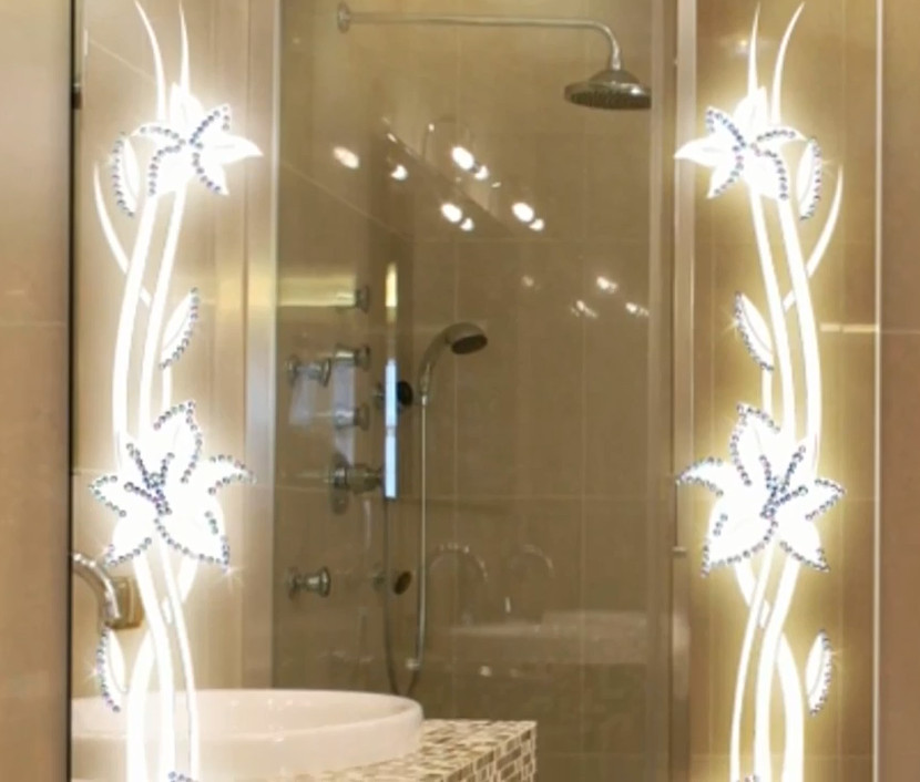 Зеркало с подсветкой  (еврозеркало) в интерьере