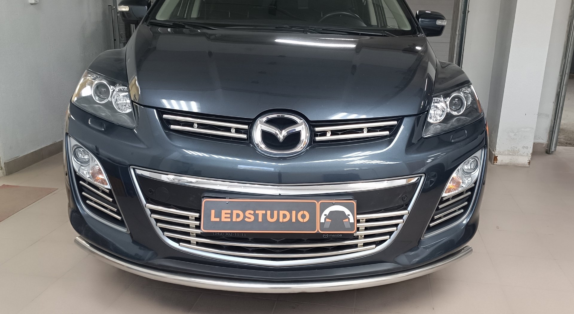 Mazda CX7 усовершенствование света фар. Замена ксенон на Bi led.