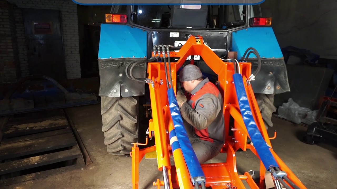 Монтаж измельчителя пней Ferri Rotor на трактор МТЗ 82