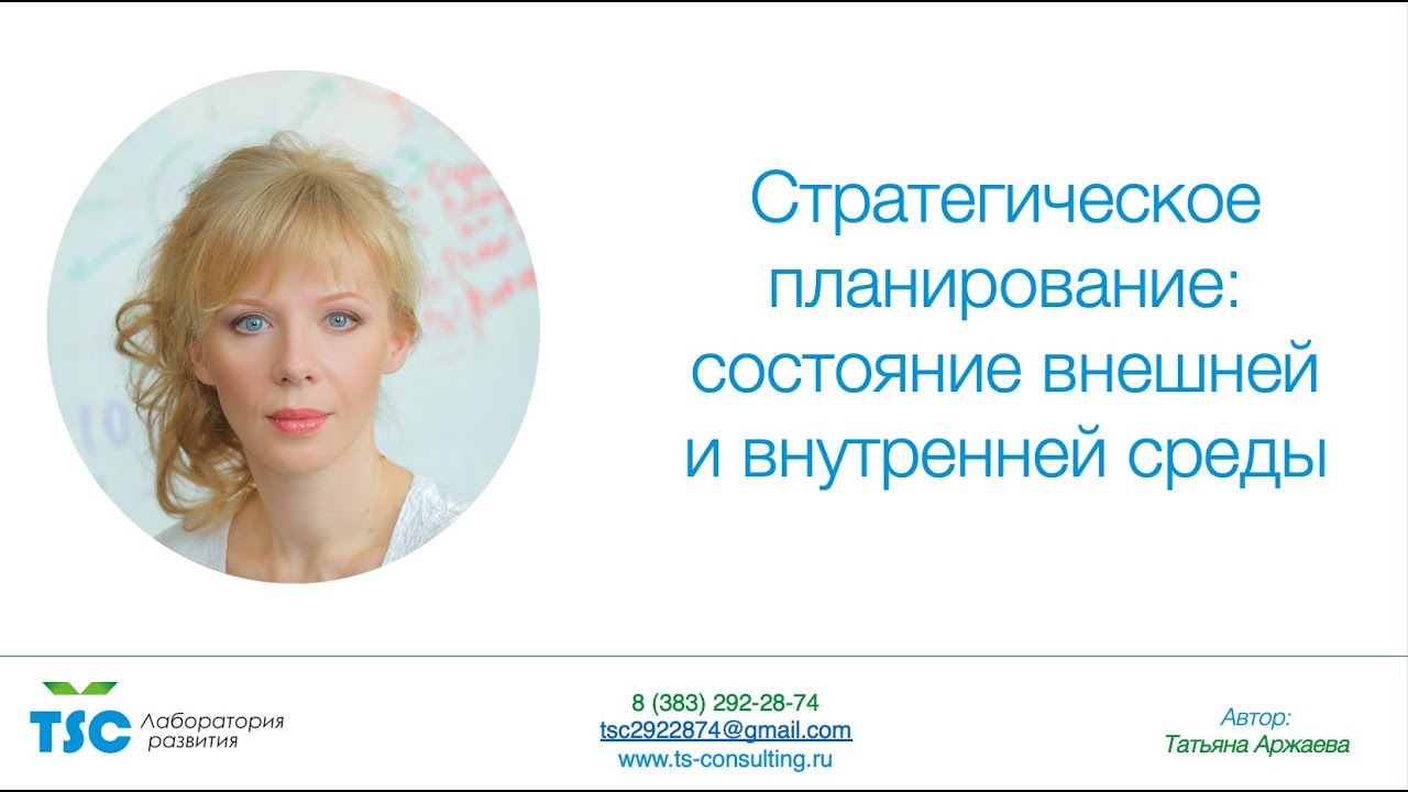 Стратегическое планирование состояние внешней и внутренней среды