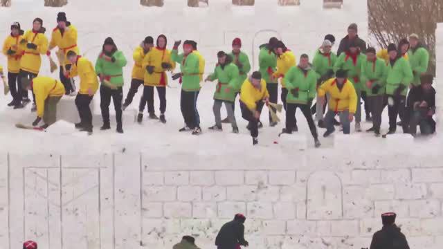 Взятие снежного городка в Сухобузимском 2024