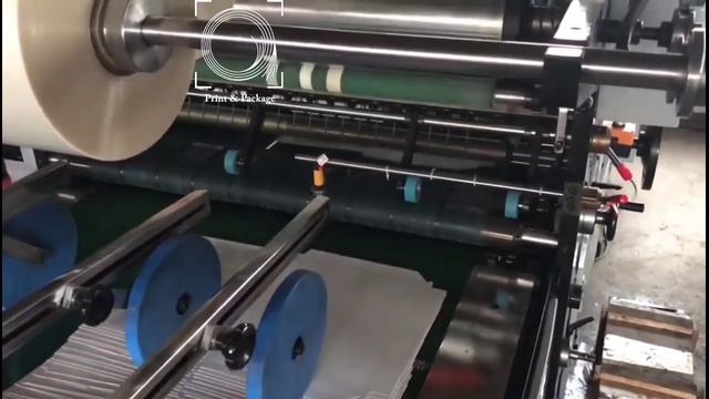 Оборудование для производства конвертов для курьерских служб. Приклейка окошка