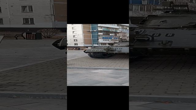 Парк военной техники под открытым небом. г.Новокузнецк. Апрель 2024