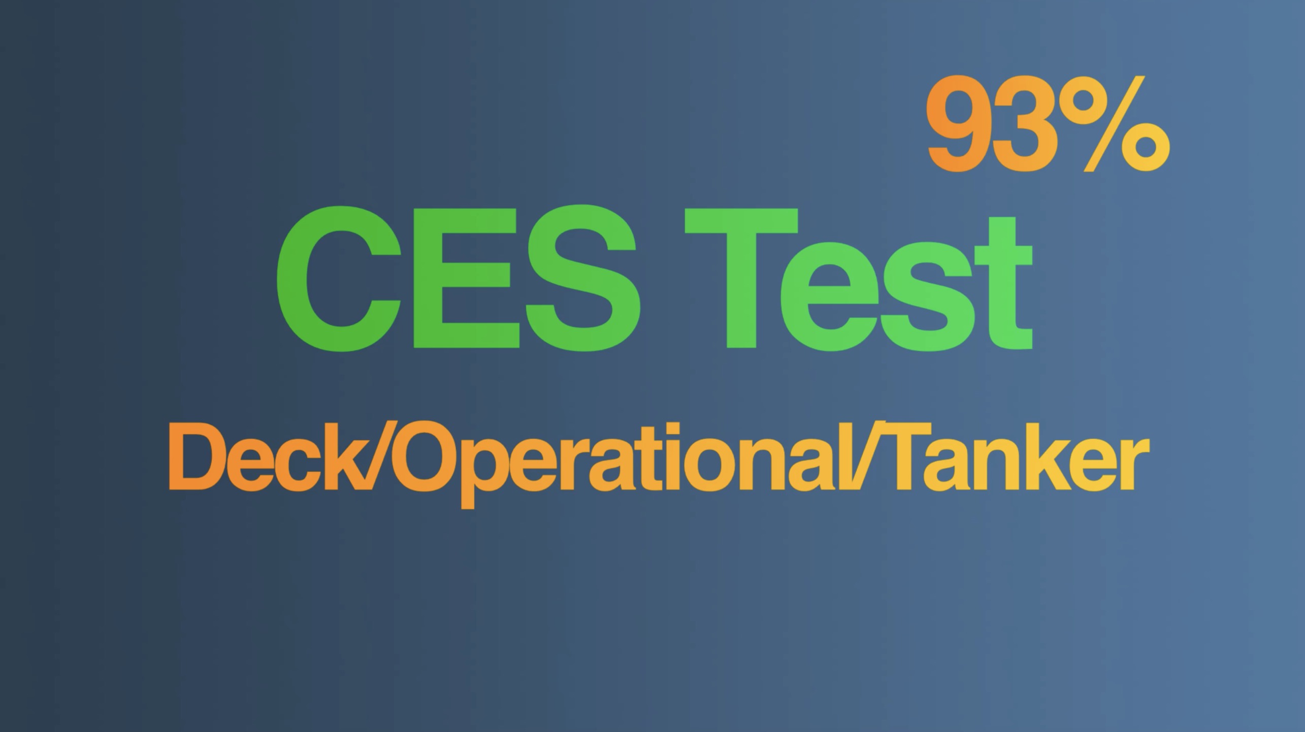 93% - CES Test Deck/Operational/Tanker, прохожу тест