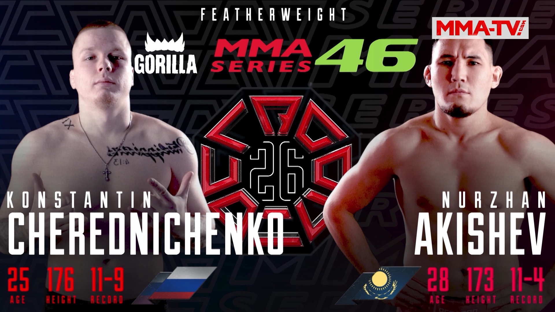 ММА СЕРИЯ-46: OCTAGON 26 | Константин Чередниченко (Россия) - Нуржан Акишев (Казахстан)