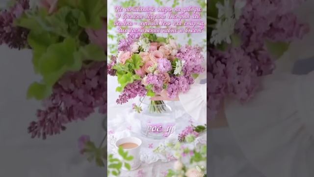 Не оставляйте жизнь на завтра