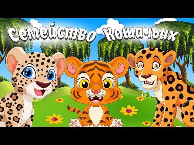 Семейство кошачьих + ДИКИЕ ЖИВОТНЫЕ + Обучающие Развивающие Мультики Детям