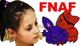 Рисовашки милашки Фокси и Бони герои игры FNAF How to draw Bonnie and Foxy FNAF