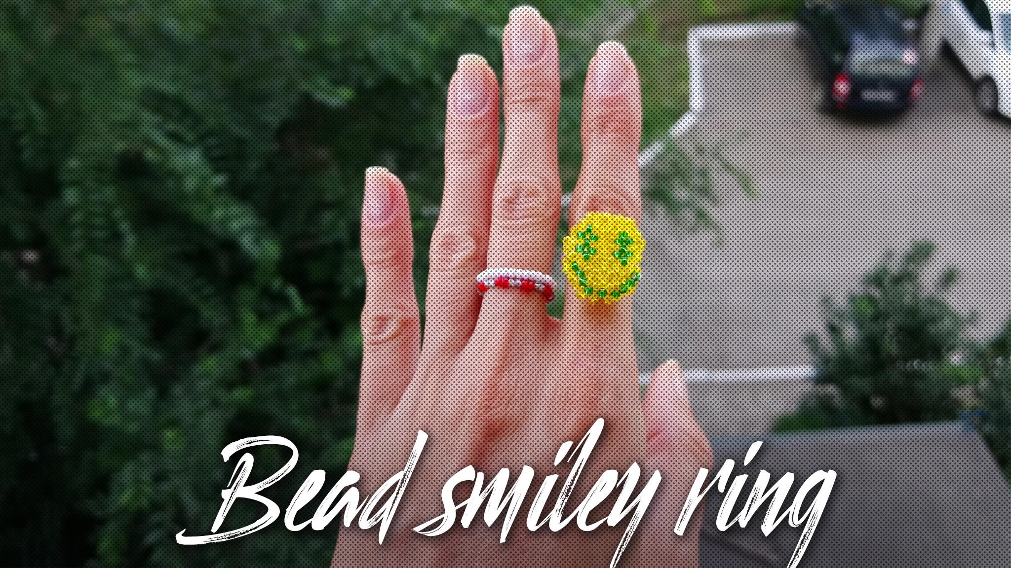 КОЛЬЦО из бисера СМАЙЛИК на леске СО СХЕМАМИ | Бисер, Кольца