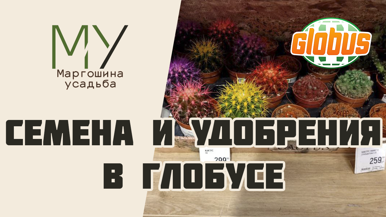 Обзор на семена и удобрения в гипермаркете Глобус