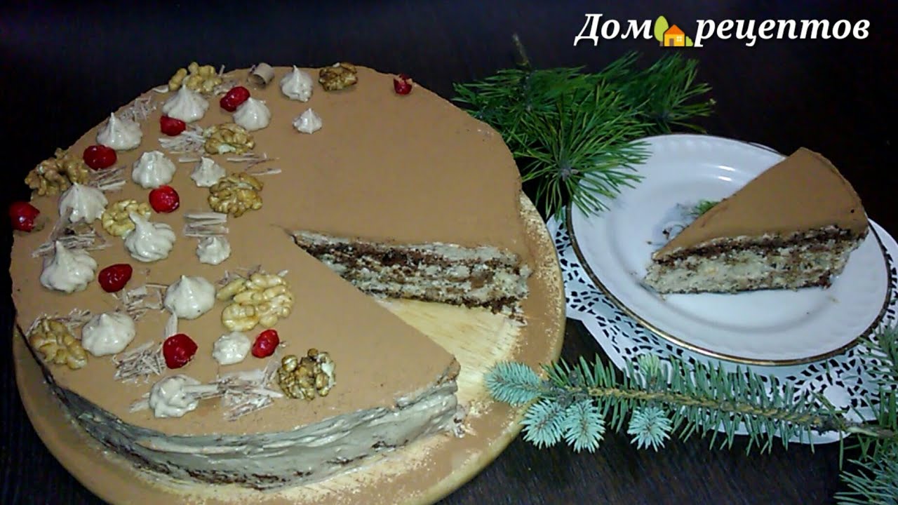 Торт ореховый с безе