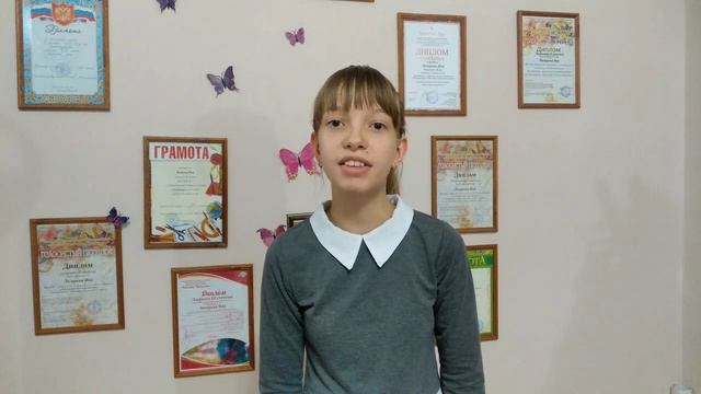 Лазарева Яна, 11 лет, С. Есенин 'Дай Джим на счастье лапу мне'