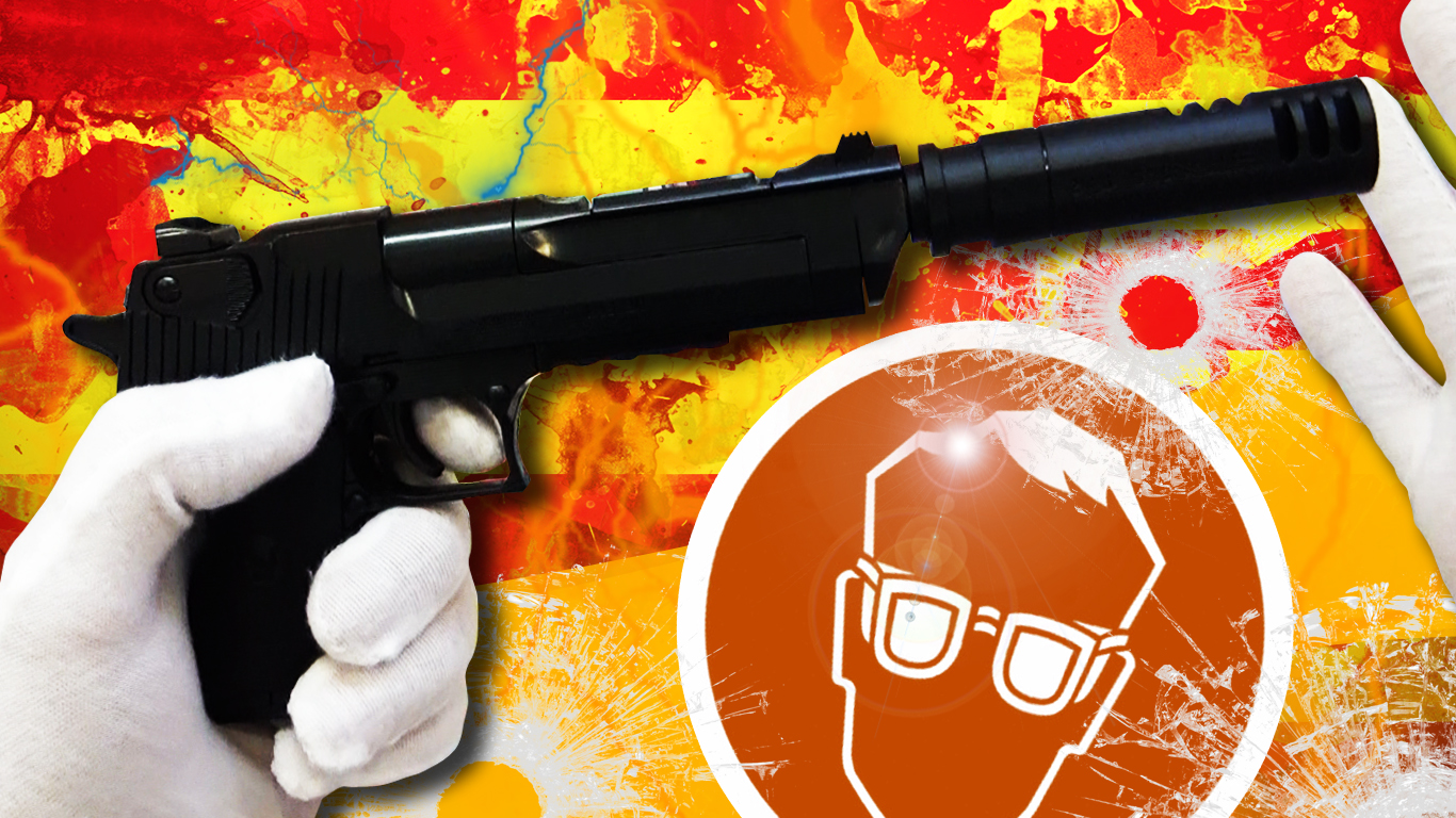 3D ПАЗЛ Пистолет с ГЛУШАКОМ ещё и СТРЕЛЯЕТ! Быстрая СБОРКА и ТЕСТ пистолета пазла