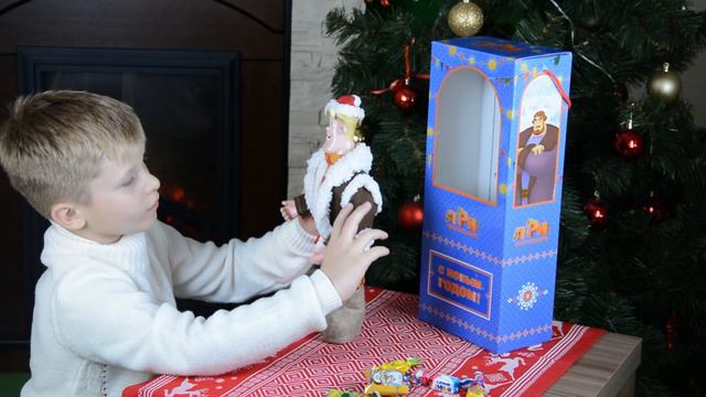 Новогодний подарок, лицензионная игрушка "Алёша" из мф. Три богатыря